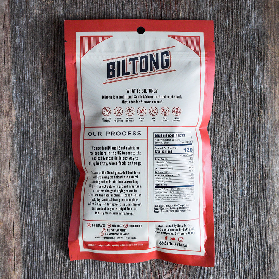 Biltong – Nose to Tail